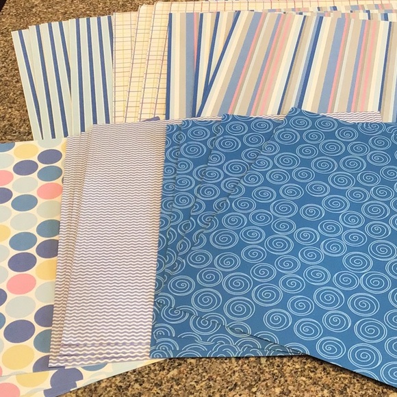 Scrapbook | Office | Sunburn Designs Blue Loose Cardstock Scrapbook ...
